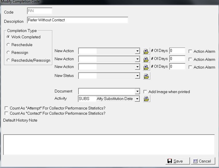 Completion Code Automation